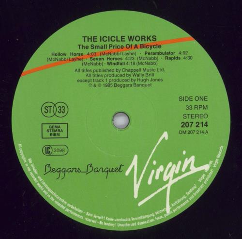 The Icicle Works The Small Price Of A Bicycle German vinyl LP album (LP record) (820686)