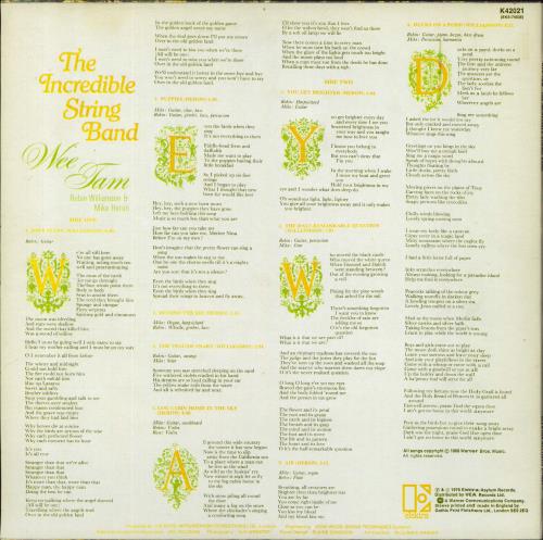 The Incredible String Band Wee Tam German vinyl LP album (LP record ...