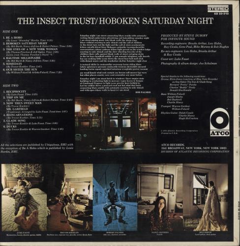 The Insect Trust Hoboken Saturday Night - 1st US vinyl LP album (LP ...
