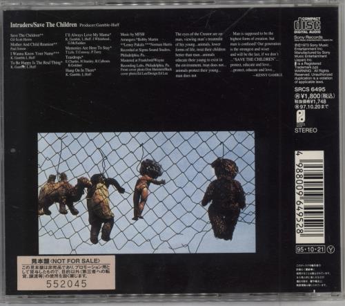 The Intruders Save The Children Japanese Promo CD album (CDLP) (784671)