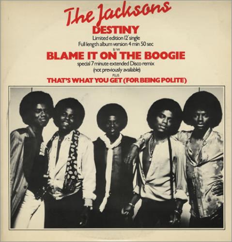 The Jackson Five Destiny UK 12" vinyl single (12 inch record / Maxi ...