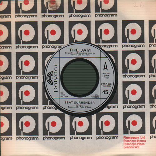 The Jam Beat Surrender UK 7" vinyl single (7 inch record / 45) (634018)