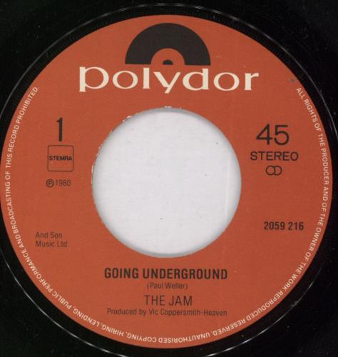 The Jam Going Underground - VG Sleeve Dutch 7" vinyl single (7 inch ...
