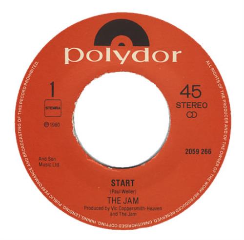 The Jam Start! Dutch 7" vinyl single (7 inch record / 45) (401112)