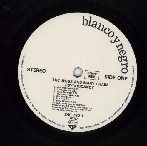 The Jesus & Mary Chain Psychocandy UK vinyl LP album (LP record) (797174)