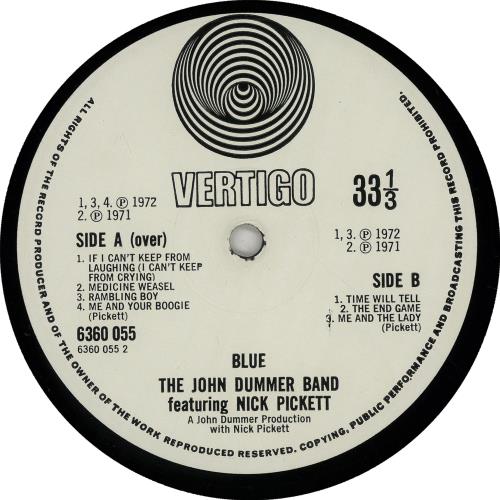 The John Dummer Blues Band Blue - 1st UK vinyl LP album (LP record ...