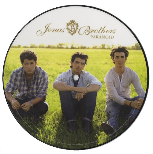 The Jonas Brothers Paranoid UK 7" vinyl picture disc (7 inch picture ...