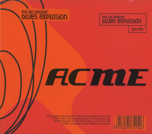 The Jon Spencer Blues Explosion Acme UK CD album (CDLP) (122190)