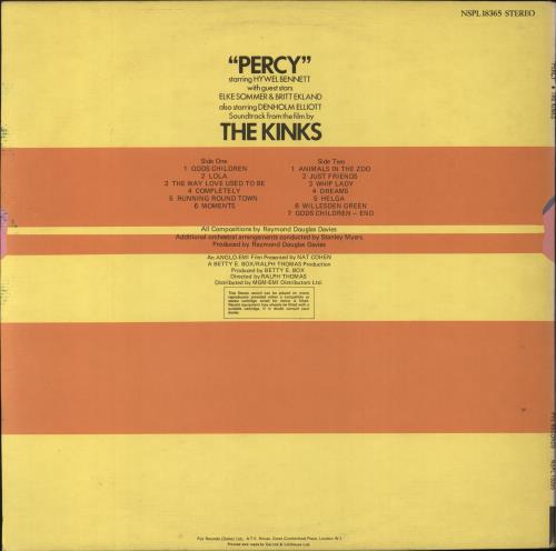 The Kinks Percy - 2nd UK vinyl LP album (LP record) (104022)