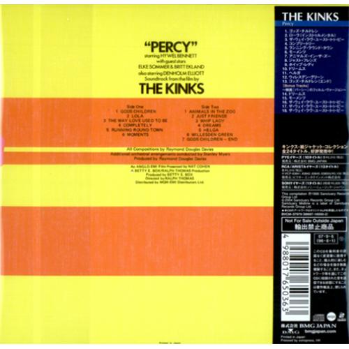 The Kinks Percy Japanese CD album (CDLP) (405356)