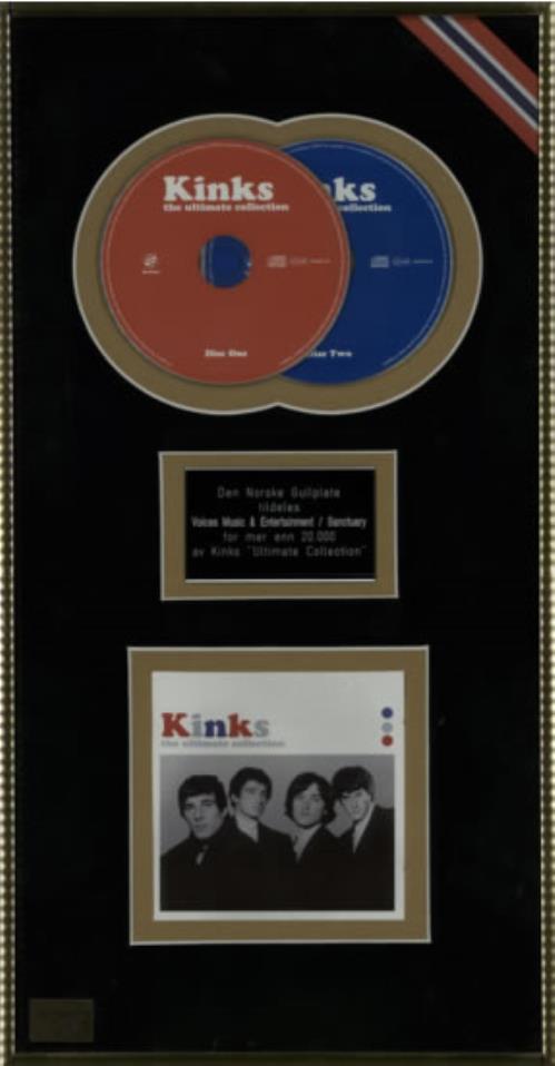 The Kinks The Ultimate Collection Norwegian Promo award disc (608423)