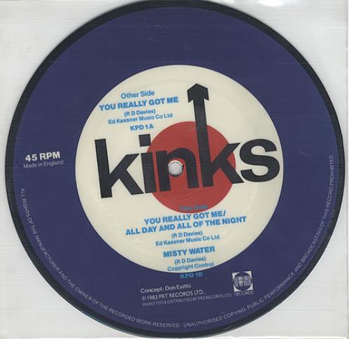 The Kinks You Really Got Me UK 7" vinyl picture disc (7 inch picture ...