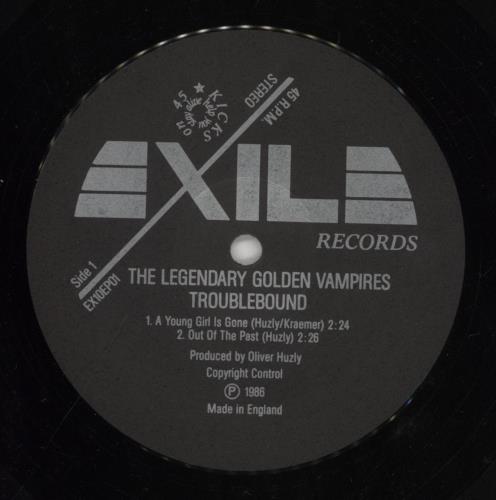 The Legendary Golden Vampires Troublebound German 10" vinyl single (10 ...