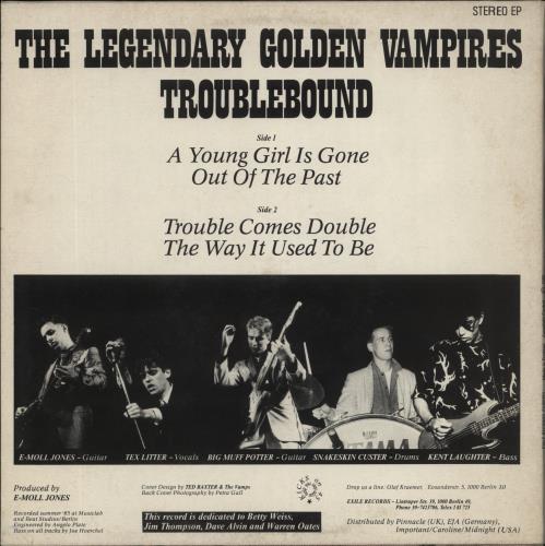 The Legendary Golden Vampires Troublebound German 10" vinyl single (10 ...