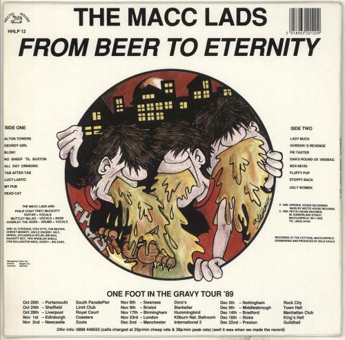 The Macc Lads From Beer To Eternity UK vinyl LP album (LP record) (714494)