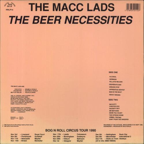 The Macc Lads The Beer Necessities UK vinyl LP album (LP record) (824668)