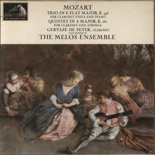 The Melos Ensemble Mozart: Trio in E-flat major, K.498 UK vinyl LP album (LP record) (852912)