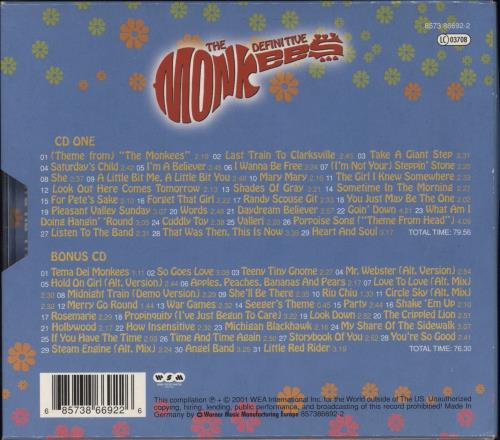 The Monkees The Definitive Monkees UK 2 CD album set (Double CD) (178171)