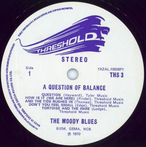 The Moody Blues A Question Of Balance - 2nd UK vinyl LP album (LP ...