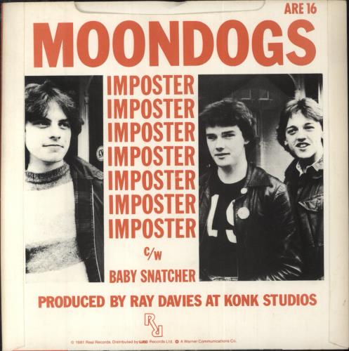 The Moondogs Imposter UK 7" vinyl single (7 inch record / 45) (820994)