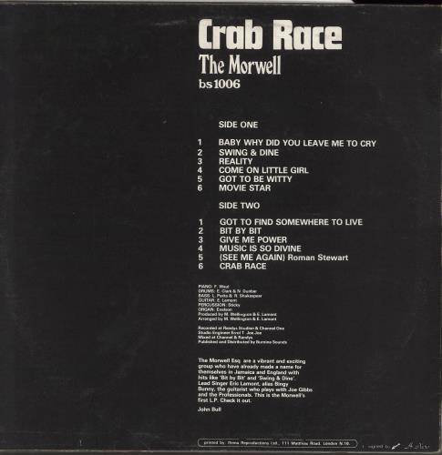 The Morwells Crab Race UK vinyl LP album (LP record) (749855)