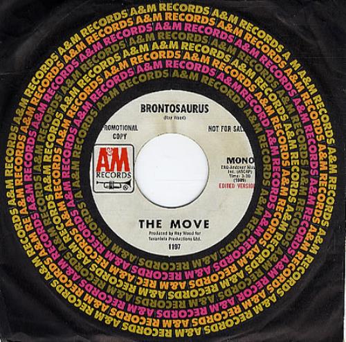The Move Brontosaurus US Promo 7" vinyl single (7 inch record / 45) (74091)