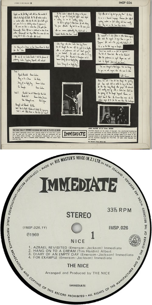 The Nice Nice New Zealand vinyl LP album (LP record) (636261)