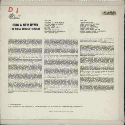 The Nigel Brooks Singers Sing A New Hymn UK vinyl LP album (LP record ...