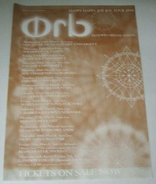 The Orb Happy Happy Joy Joy Tour UK poster (354334)