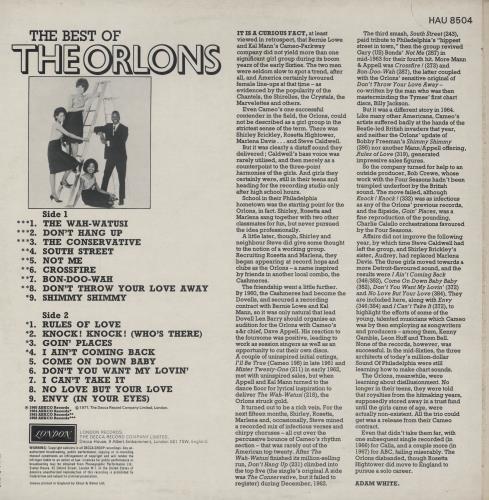 The Orlons The Best Of UK vinyl LP album (LP record) (751964)