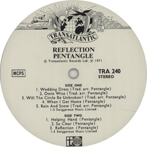 The Pentangle Reflection UK vinyl LP album (LP record) (210933)