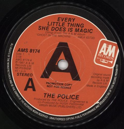 The Police Every Little Thing She Does Is Magic UK Promo 7" vinyl ...