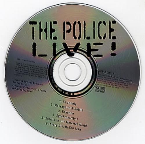 The Police Live US Promo CD single (CD5 / 5") (50580)