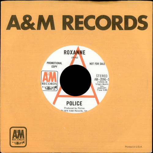 The Police Roxanne Canadian Promo 7" vinyl single (7 inch record / 45 ...