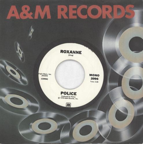 The Police Roxanne US Promo 7" vinyl single (7 inch record / 45) (20837)