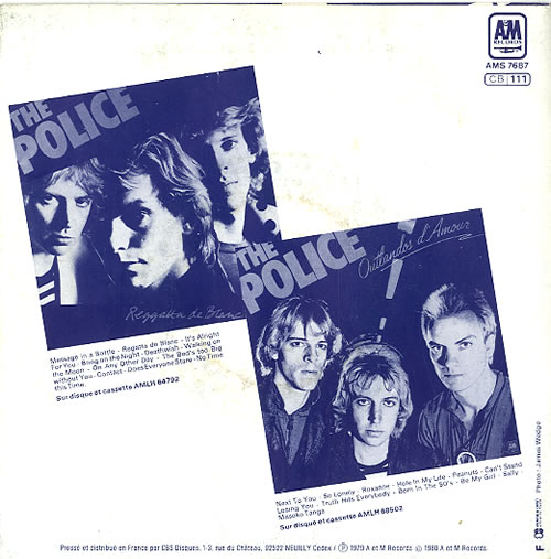 The Police Roxanne French 7" vinyl single (7 inch record / 45) (621216)