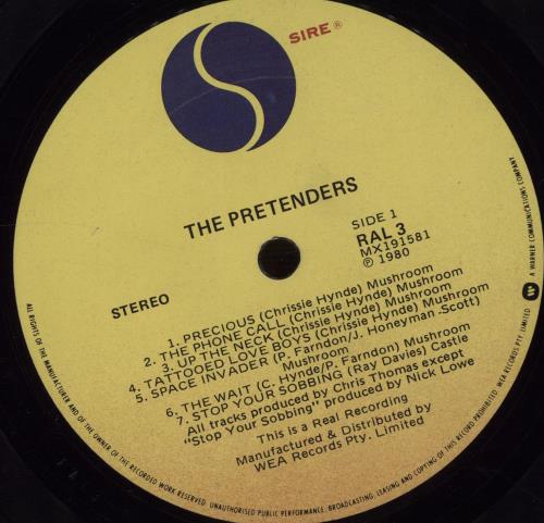The Pretenders Pretenders Australian vinyl LP album (LP record) (671127)