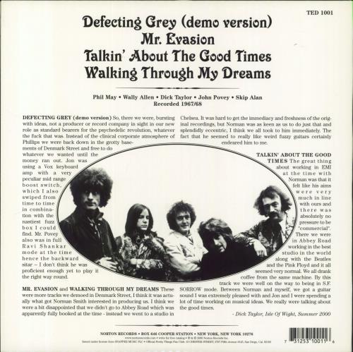 The Pretty Things Defecting Grey US 10" vinyl single (10 inch record ...
