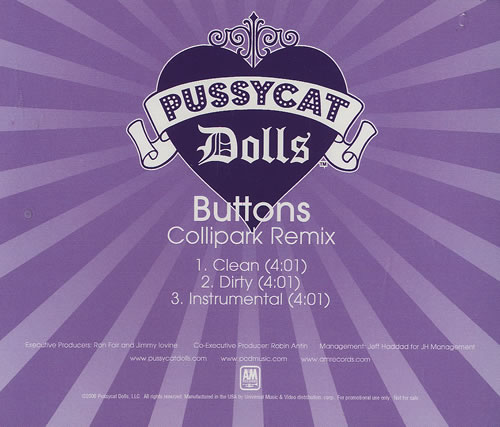 The Pussycat Dolls Buttons US CD-R acetate (461351)