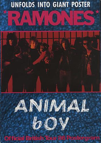 The Ramones Animal Boy UK tour programme (164976) TOUR PROGRAM