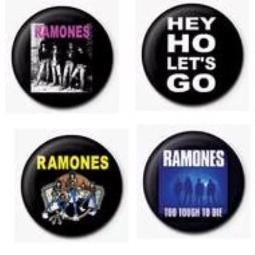 The Ramones Badge Set UK badge (338429) PB3354/55/57/59