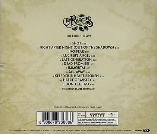 The Rasmus Hide From The Sun Korean CD album (CDLP) (349086)