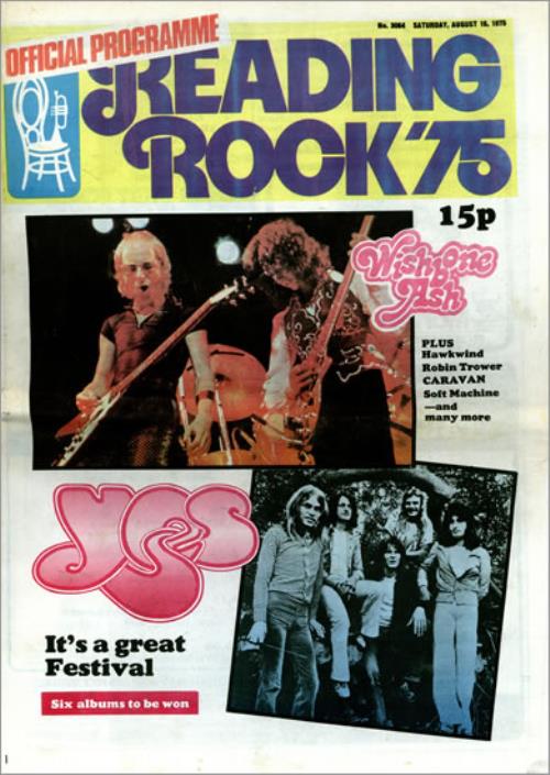 The Reading Festival Reading Rock '75 UK tour programme (476042) 3064