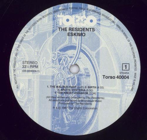 The Residents Eskimo Dutch vinyl LP album (LP record) (833810)