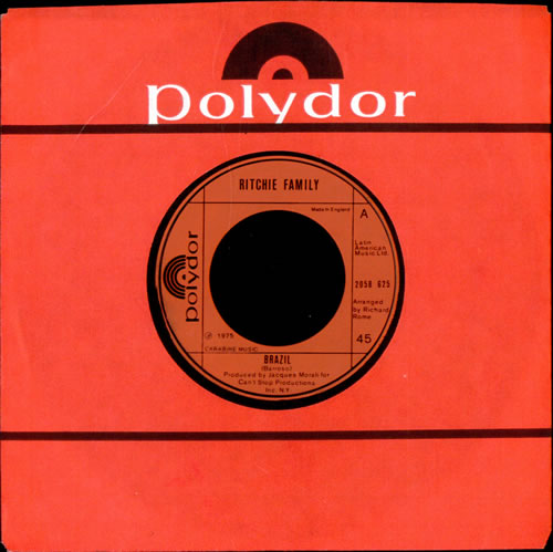 The Ritchie Family Brazil UK 7" vinyl single (7 inch record / 45) (493788)