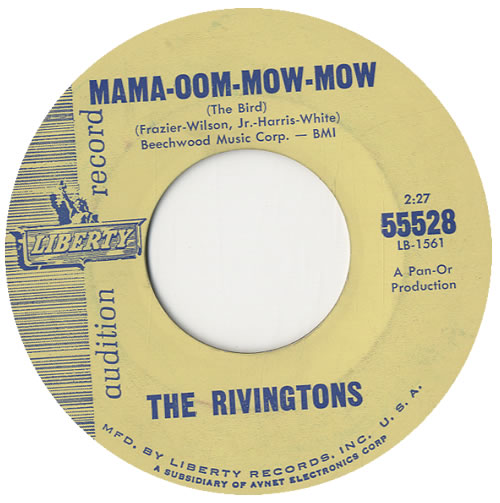 The Rivingtons Mama-Oom-Mow-Mow US Promo 7" vinyl single (7 inch record ...