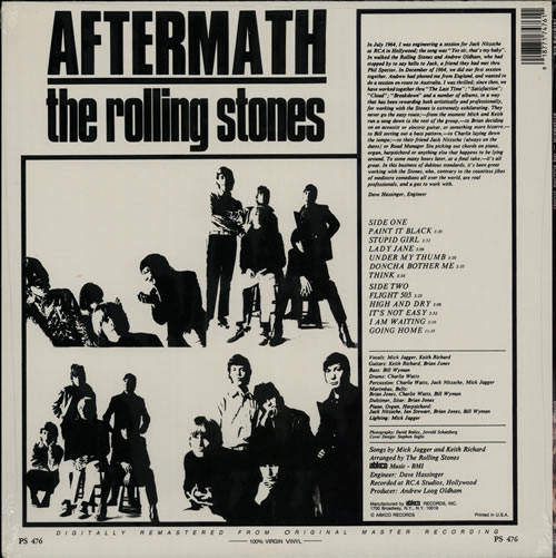 The Rolling Stones Aftermath US vinyl LP album (LP record) (222457)