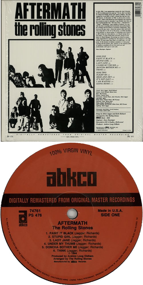 The Rolling Stones Aftermath US vinyl LP album (LP record) (631639)