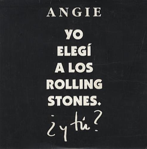 The Rolling Stones Angie Spanish Promo CD single (CD5 / 5") (35322)