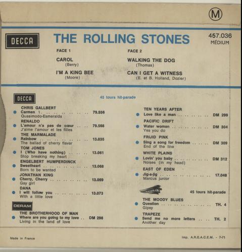The Rolling Stones Carol EP - Boxed Label French 7" vinyl single (7 ...
